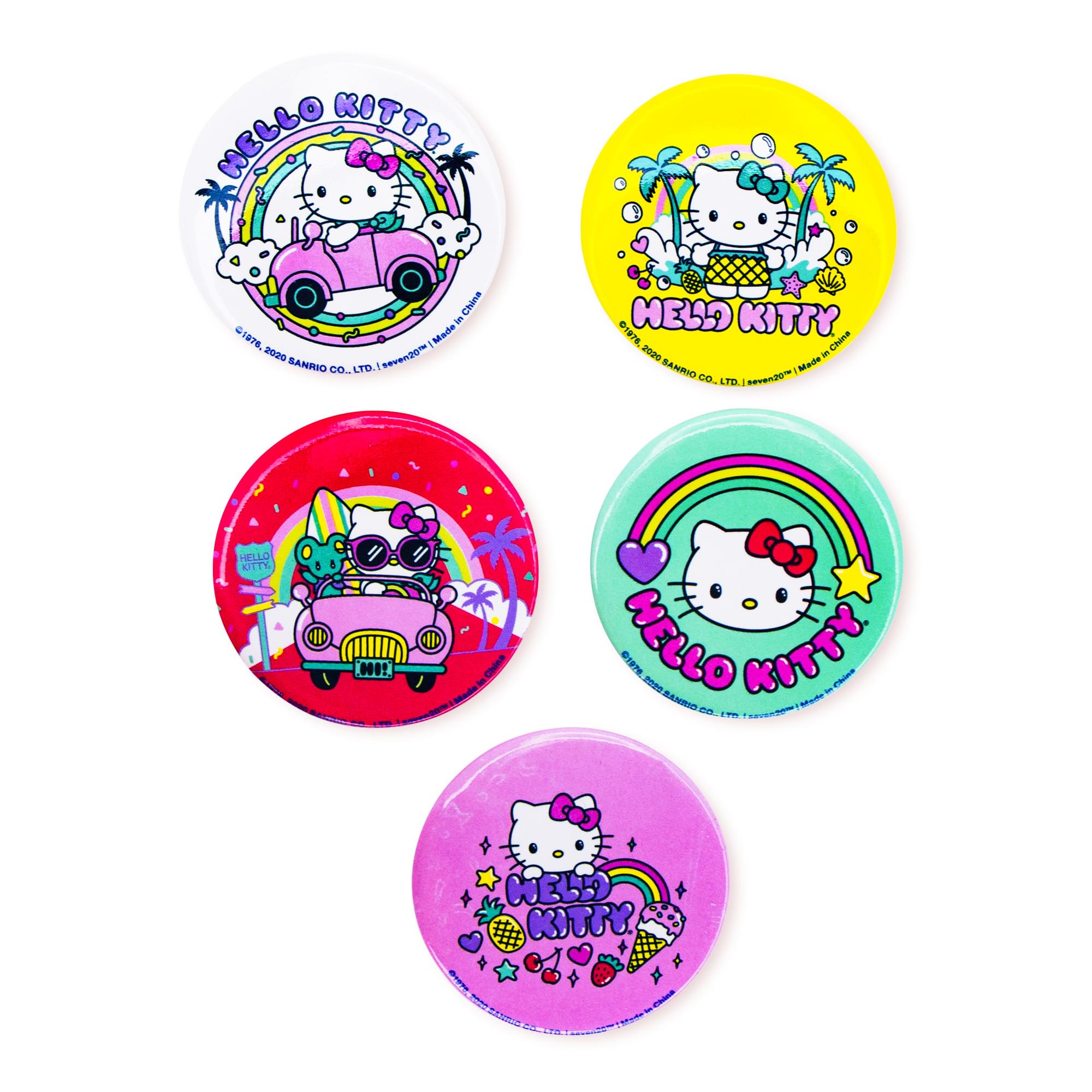 Hello Kitty Fruit 5 Piece Tin Pin Set | Free Shipping