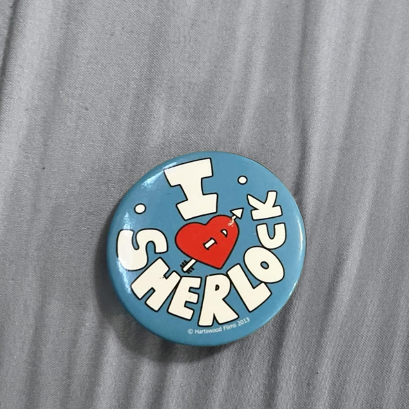 Sherlock Holmes I Love Sherlock Pin | Free Shipping