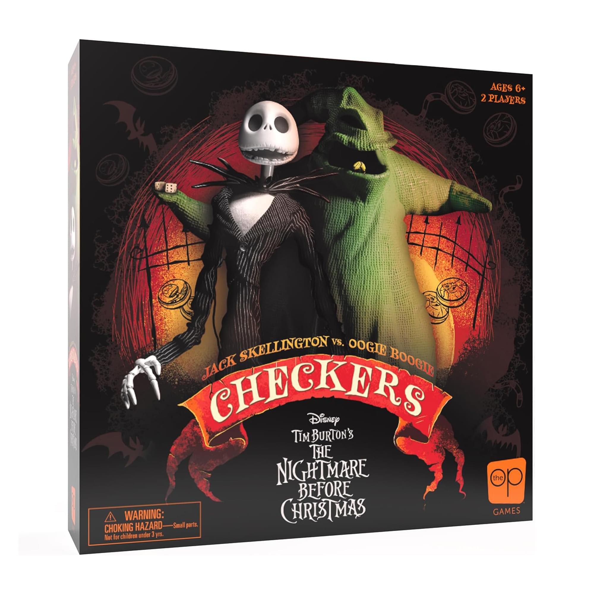 Disney Nightmare Before Christmas Checkers Game | Free Shipping