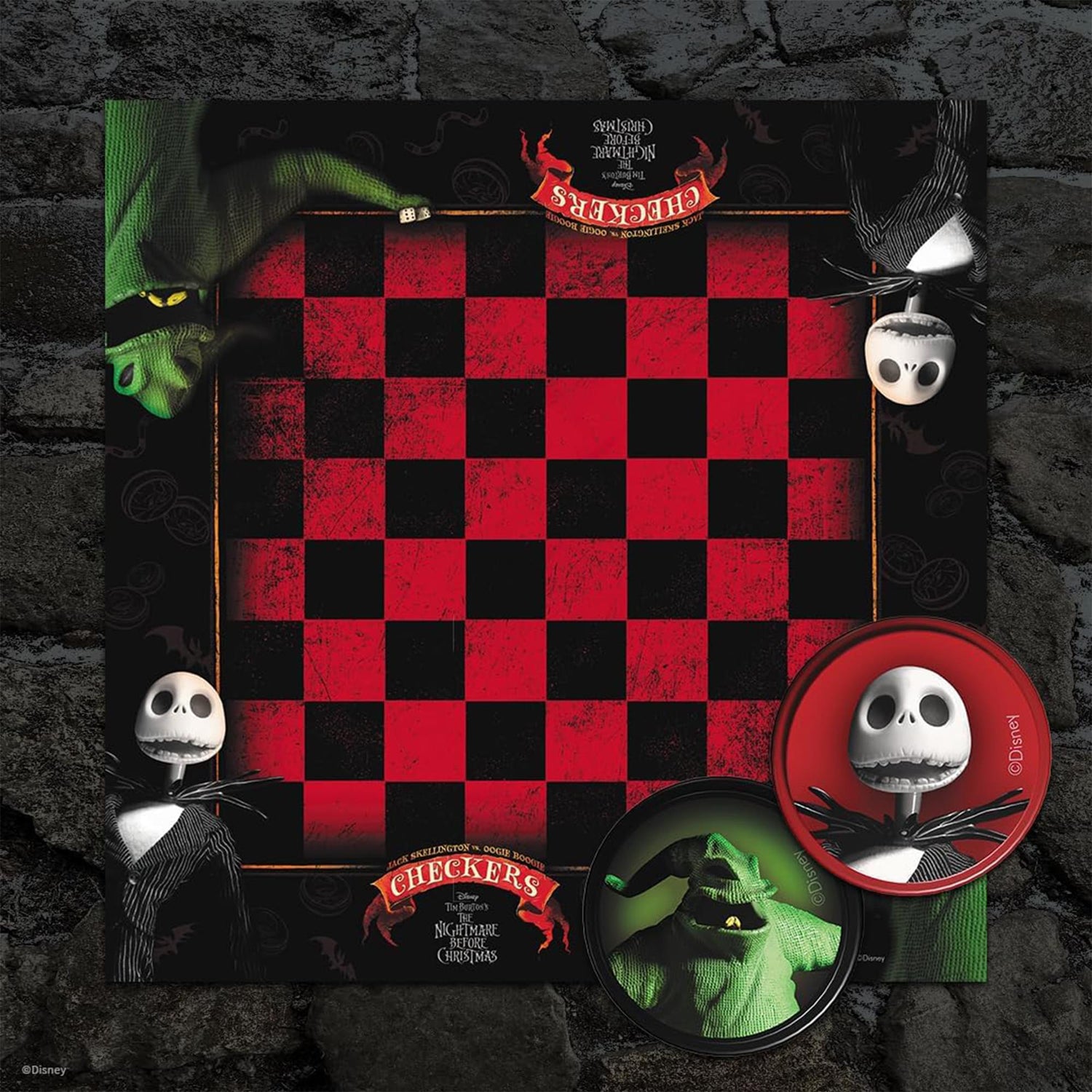 Disney Nightmare Before Christmas Checkers Game | Free Shipping