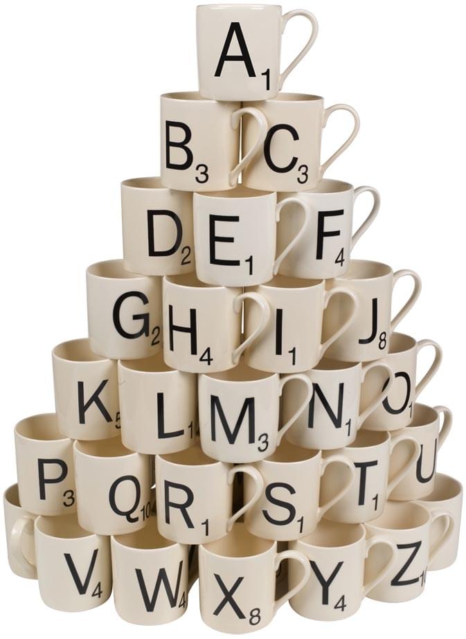 Scrabble Coffee Mug - Choose Your Letters | Free Shipping