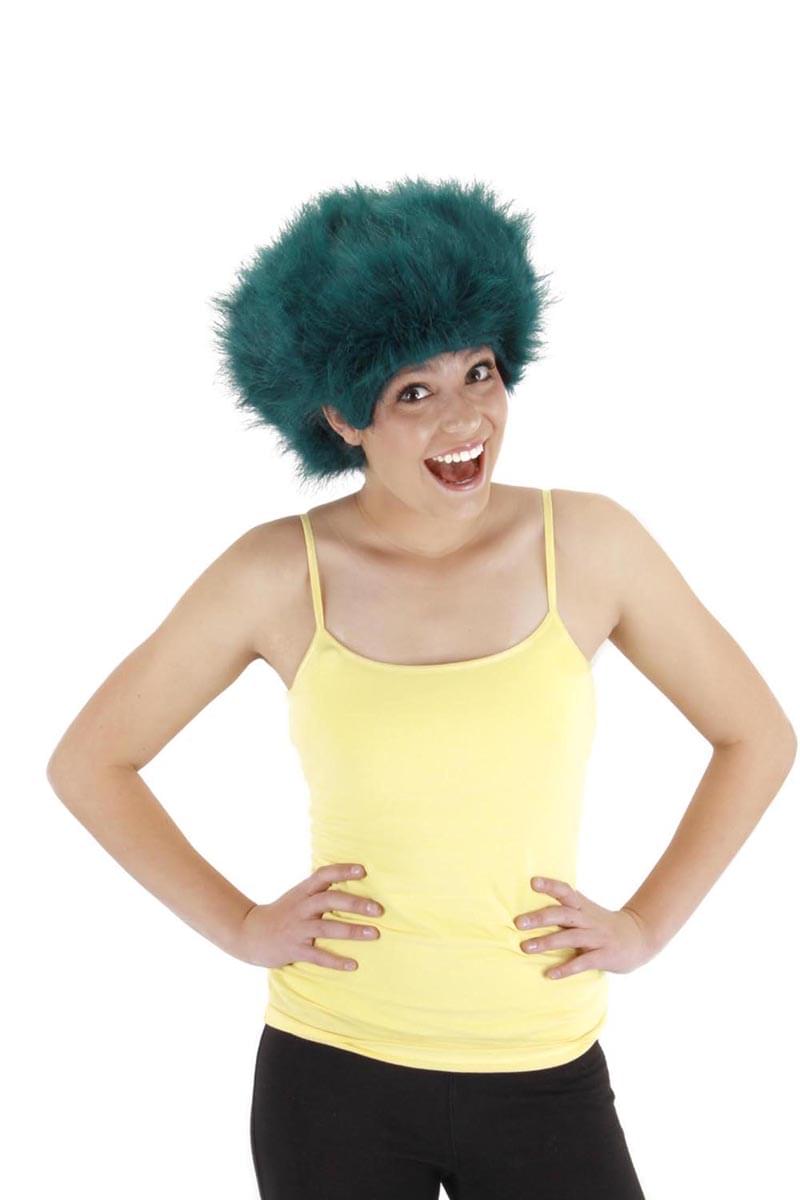 Teal Fuzzy Costume Wig Adult | Free Shipping