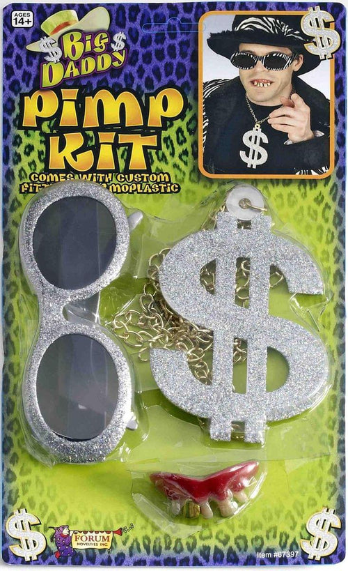 Pimp Kit With Costume Sunglasses, Dollar Sign Necklace, And | Free Shi