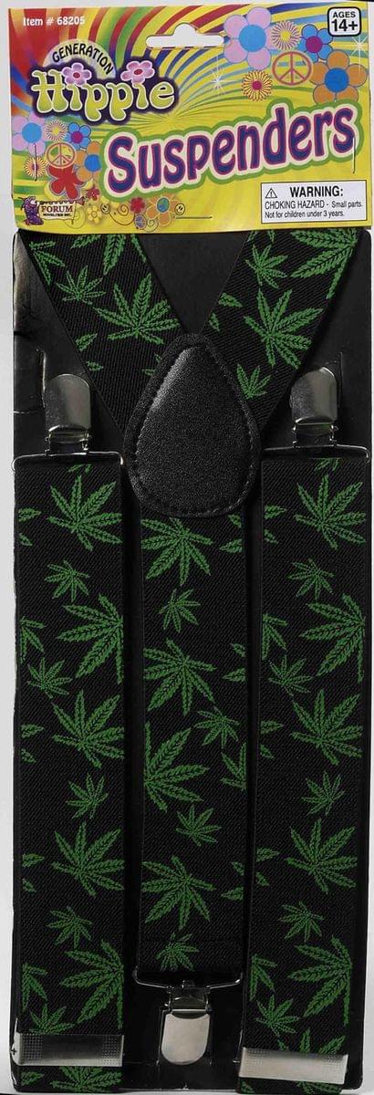 Hippie "Chronic" Adult Costume Suspenders | Free Shipping