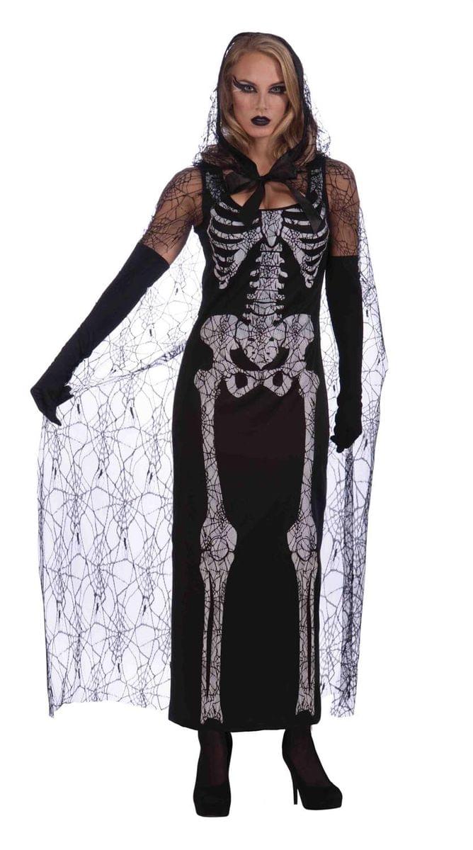 Skeleton Bone Dress Adult Costume | Free Shipping