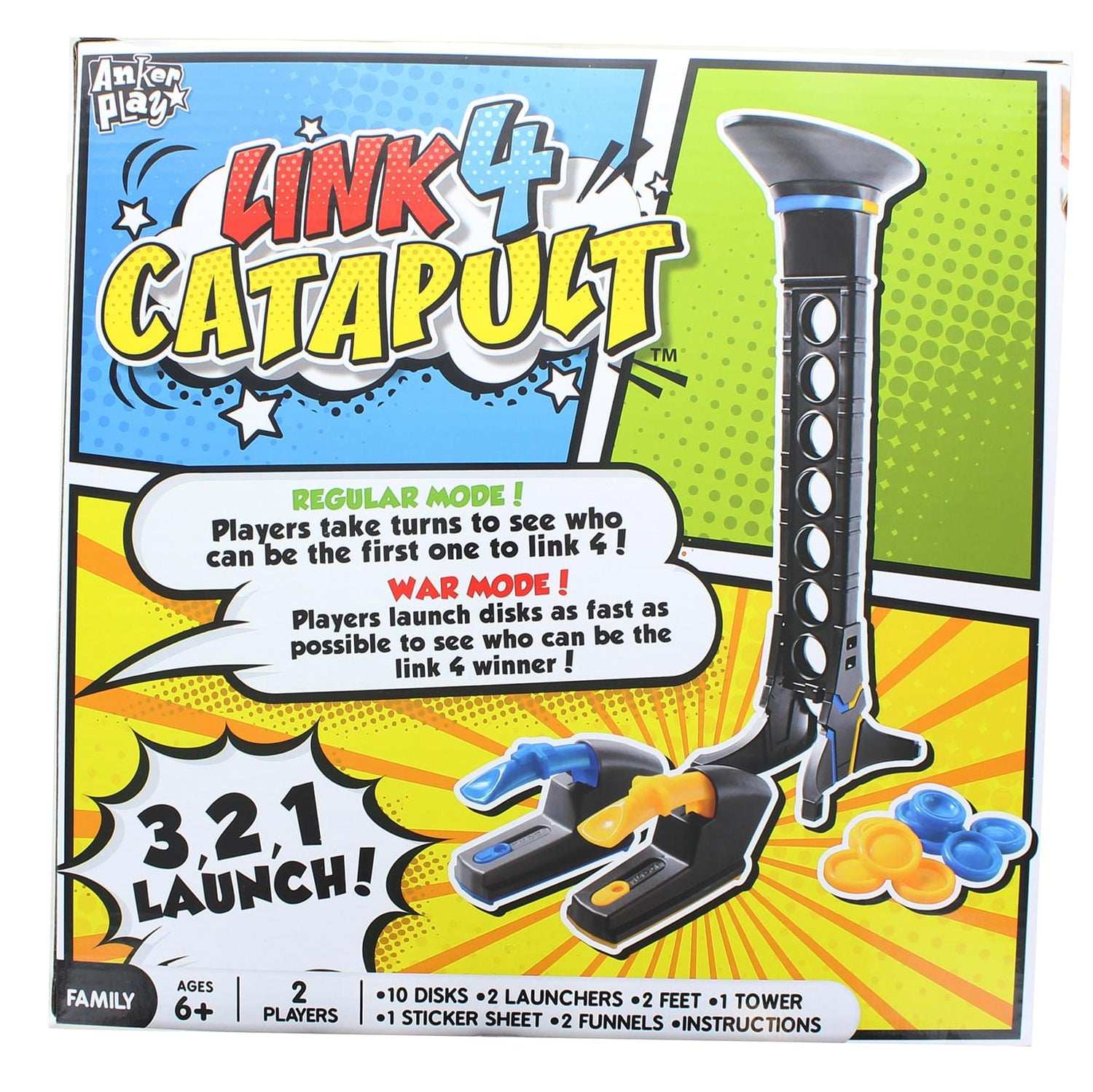Link 4 Catapult Game | Includes 2 Catapults | 2 Players | Free Shippin
