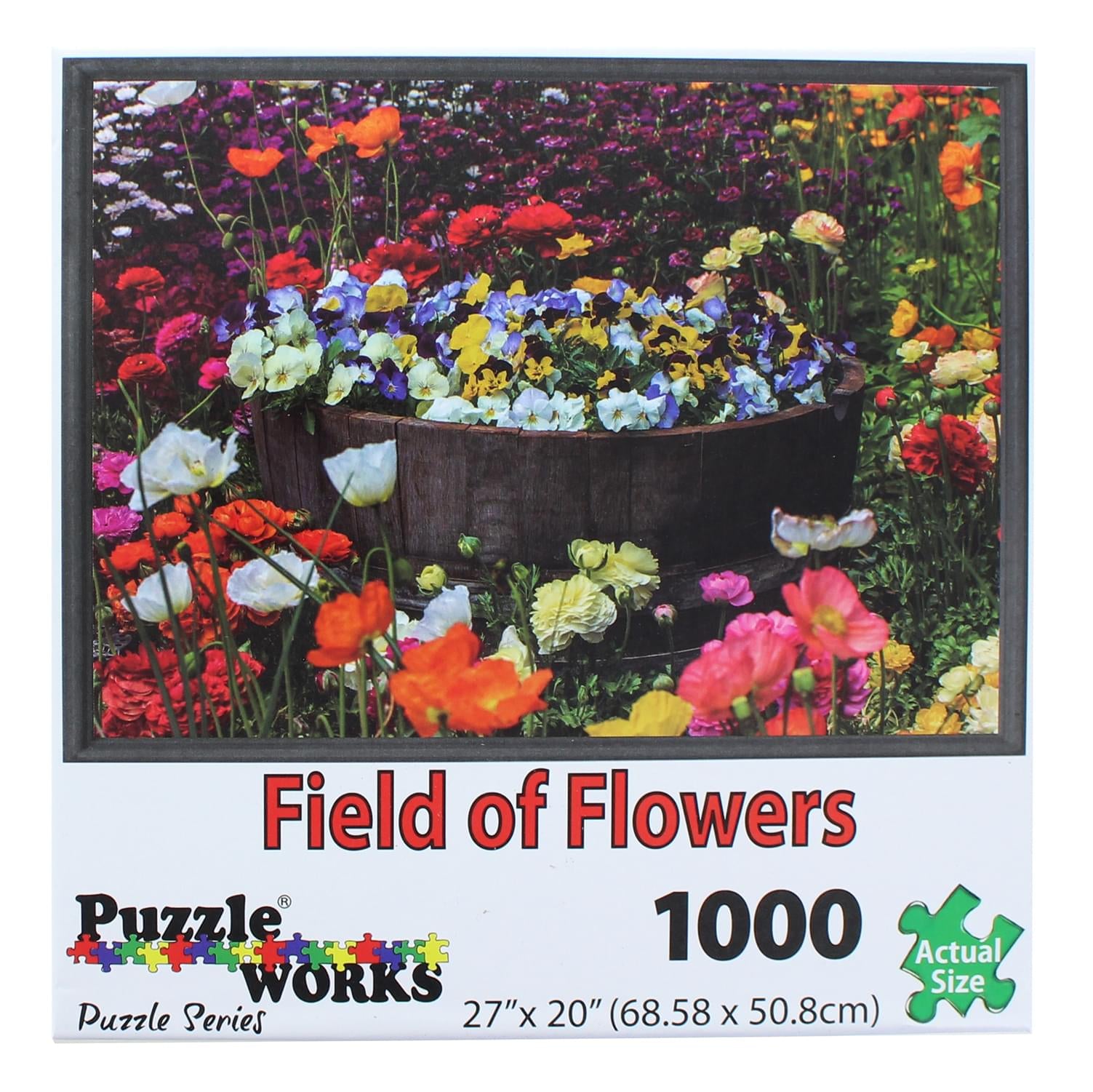 PuzzleWorks 1000 Piece Jigsaw Puzzle | Field Of Flowers | Free Shippin