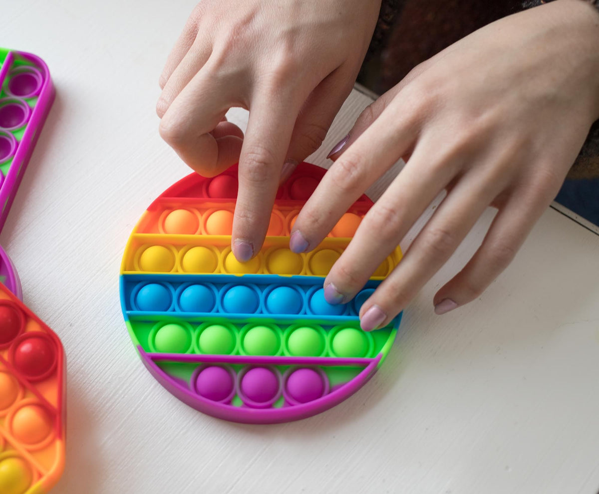 Pop It Bubble Popping Game | Rainbow Round | Free Shipping