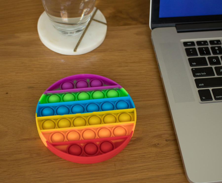 Pop It Bubble Popping Game | Rainbow Round | Free Shipping