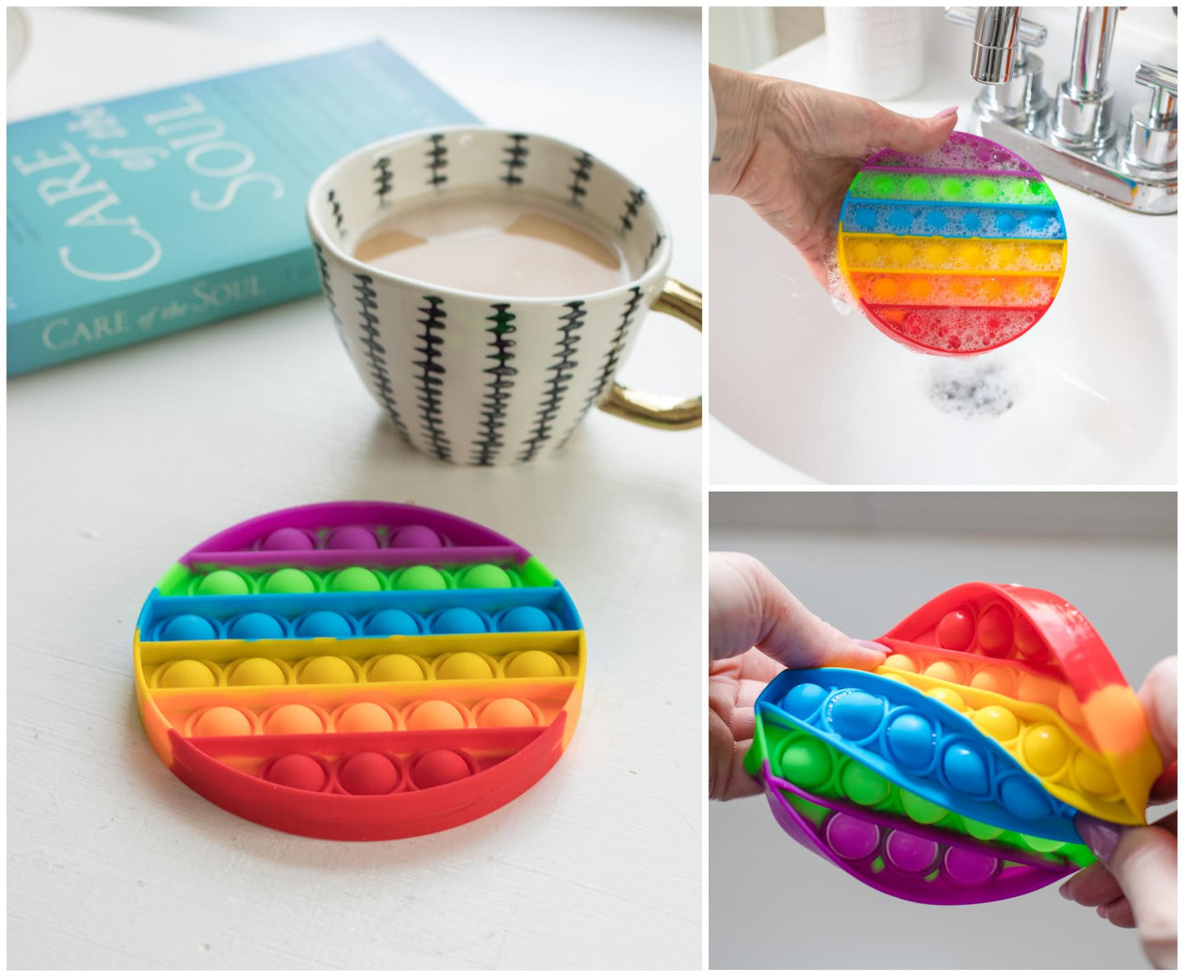 Pop It Bubble Popping Game | Rainbow Round | Free Shipping