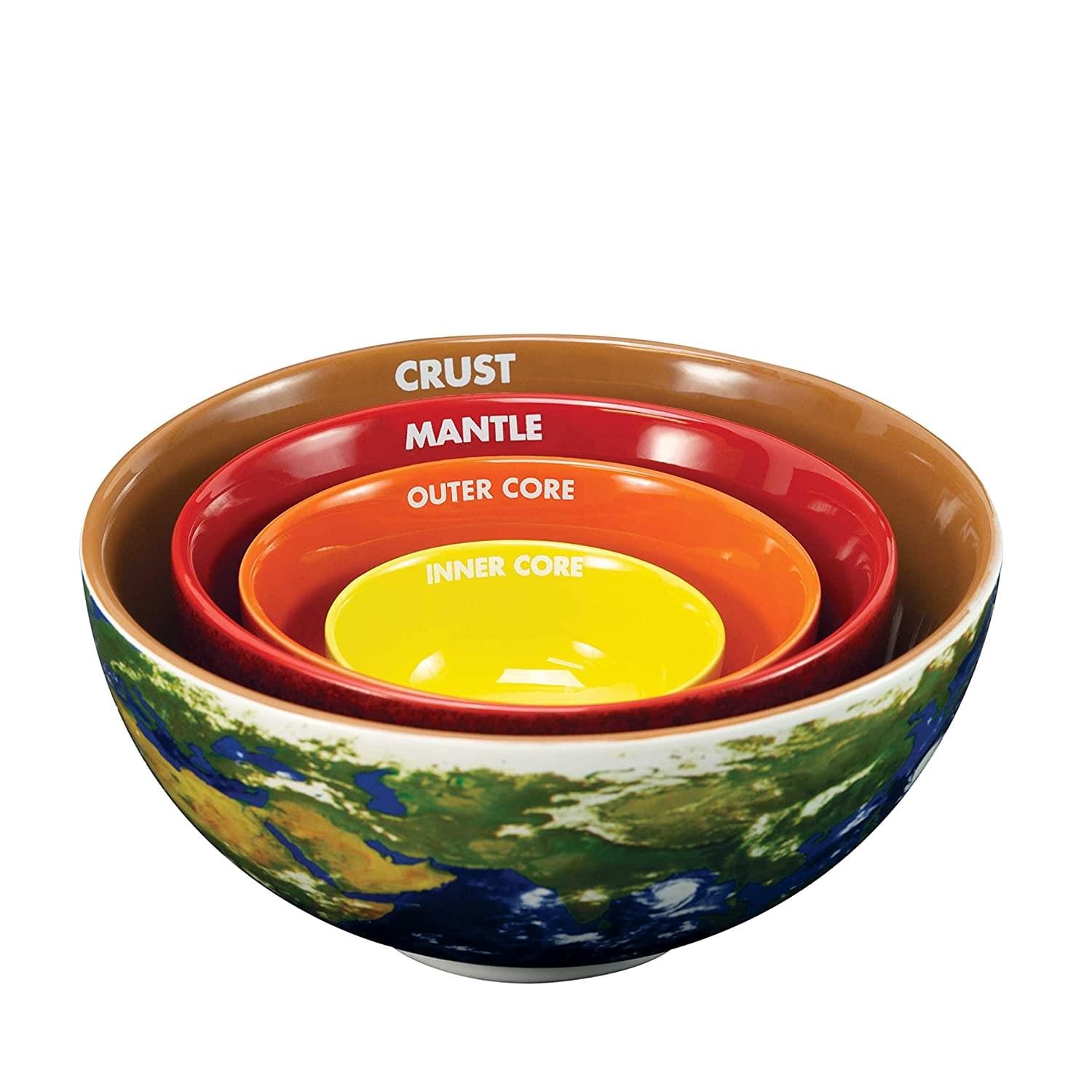 Earth Cross Section Nesting Bowls Set of 4 | Free Shipping