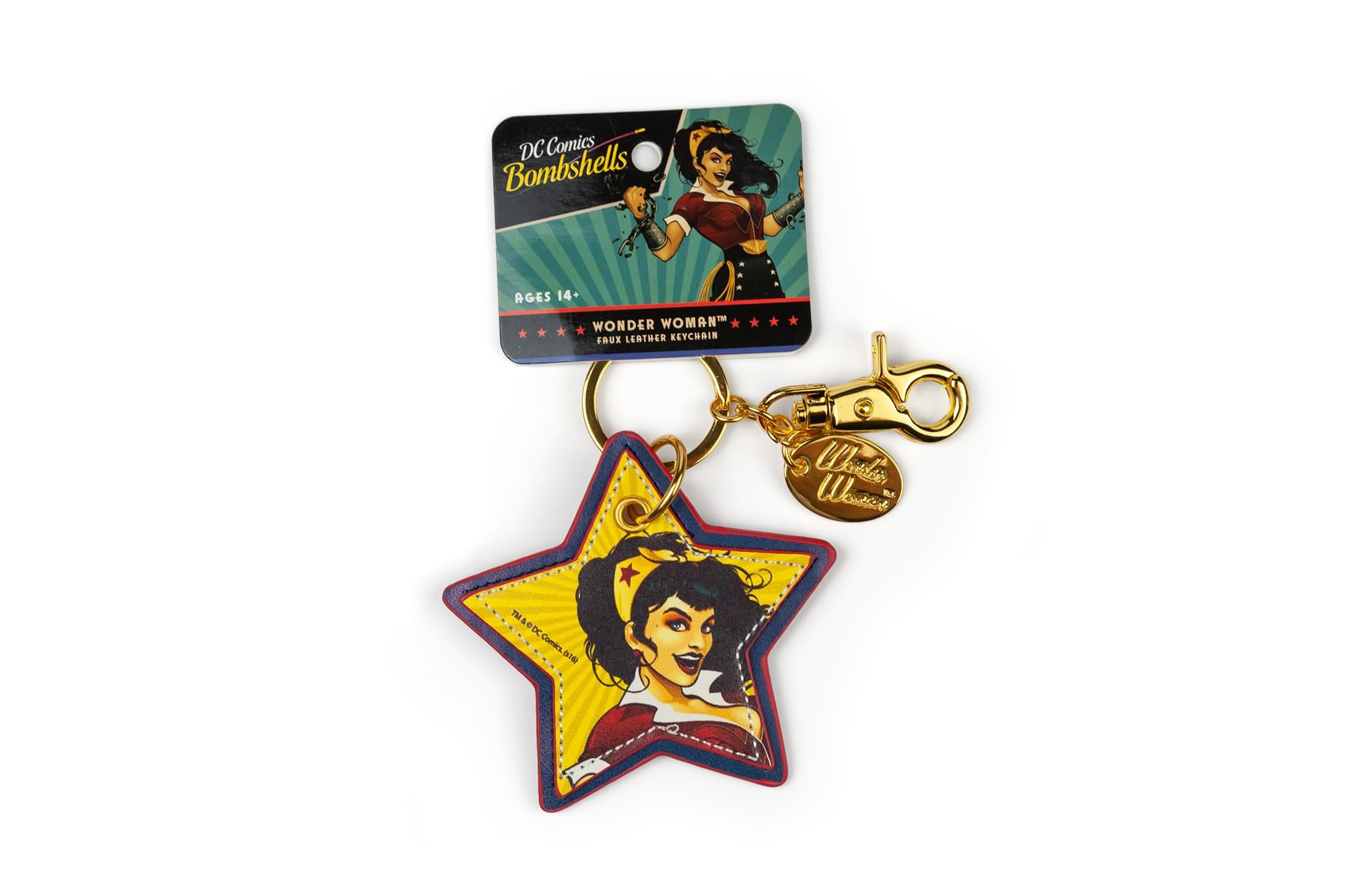DC Comics Bombshells Wonder Woman Faux Leather Keychain | Free Shippin