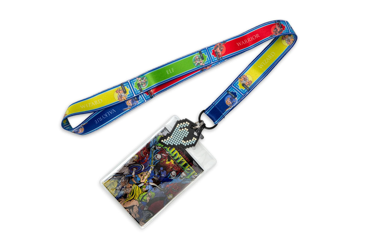 Midway Arcade Games Lanyard w/ ID Holder & Charm - Gauntlet | Free Shi