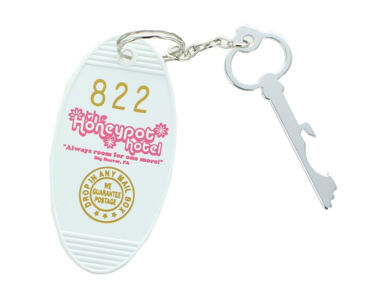 Retro Motel Key Fob - Honeypot Hotel (White) | Free Shipping