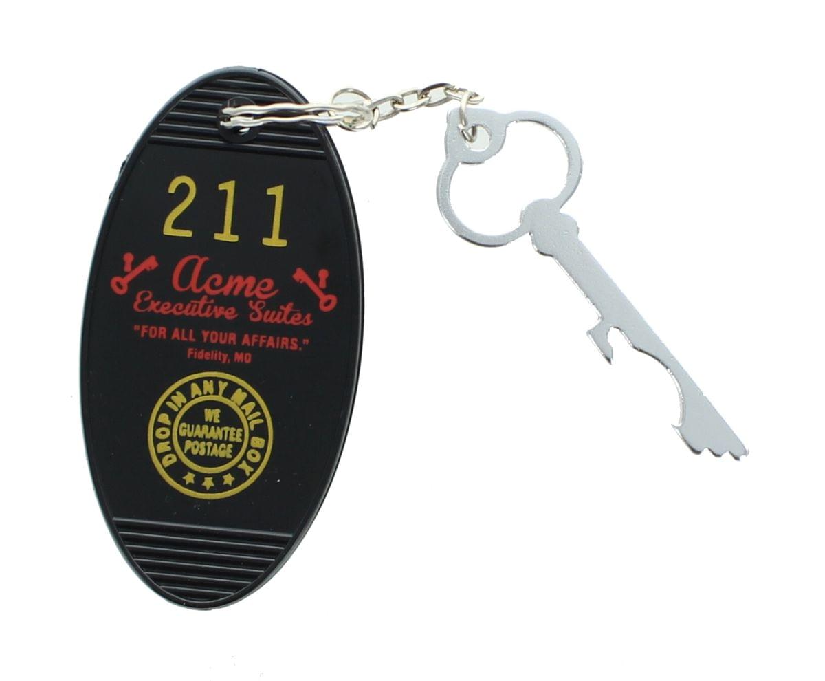 Retro Motel Key Fob - Acme Exec Suites (Black) | Free Shipping