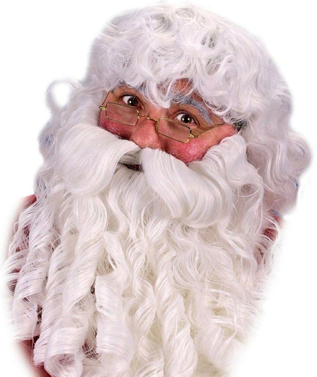 Deluxe Santa Costume Wig Beard & Beard Set | Free Shipping