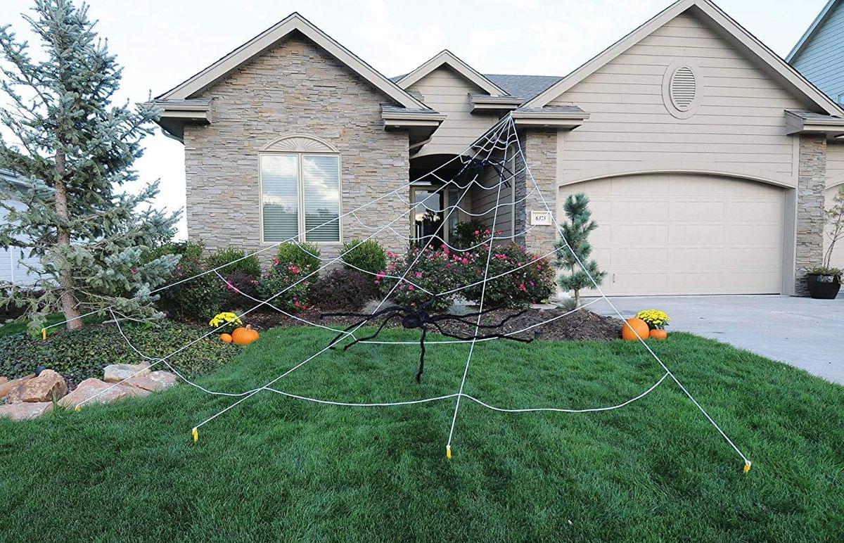 Mega Spider Web Outdoor Halloween Decoration | Free Shipping