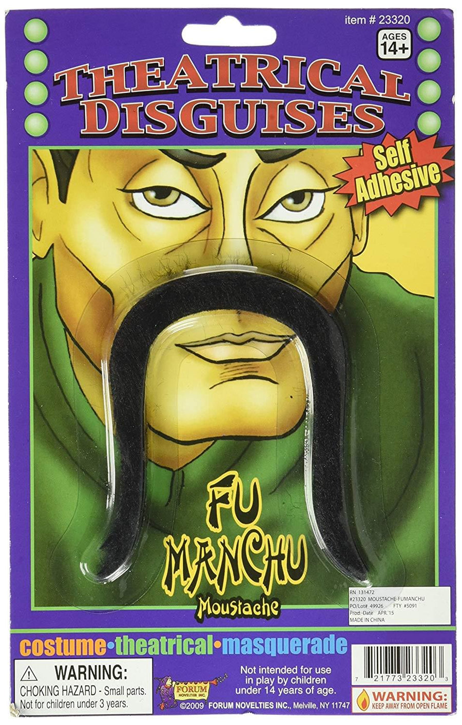 Fu Manchu Costume Moustache | Free Shipping