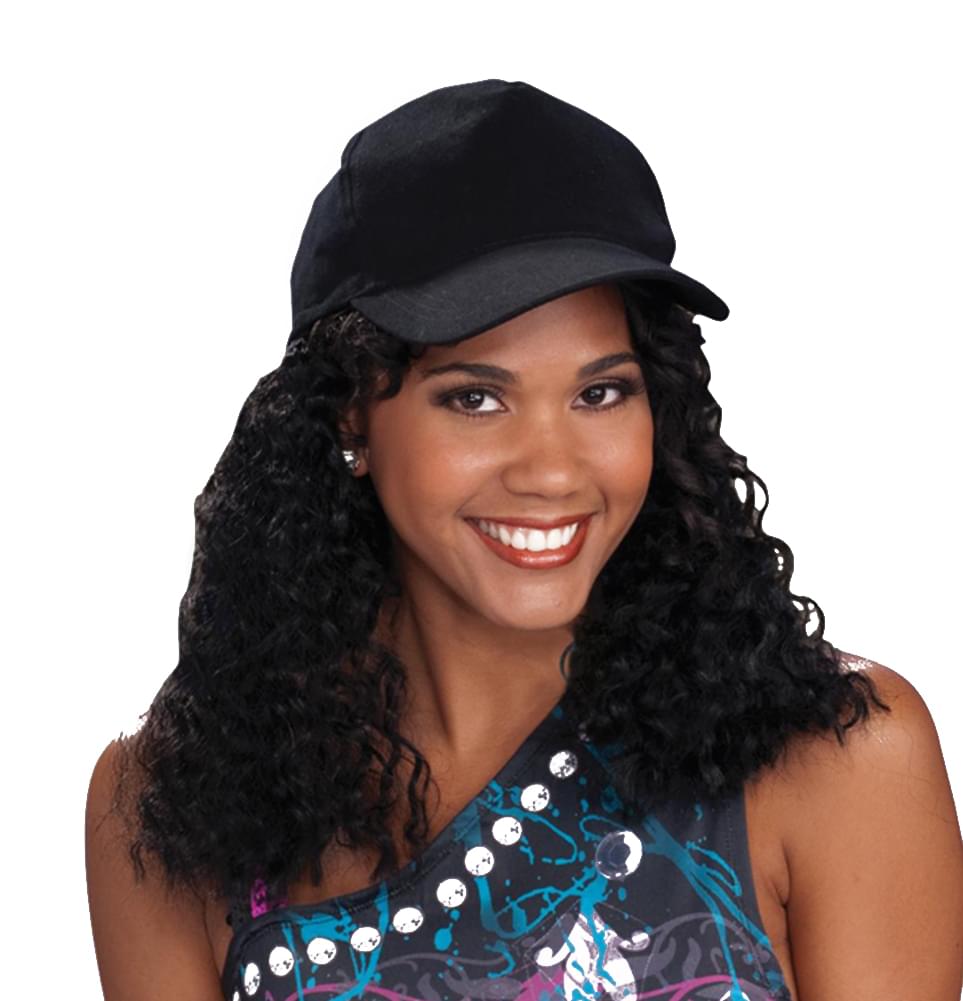 Hip Hop Rapper Home Girl Long Hair/Hat Adult Costume Wig | Free Shippi