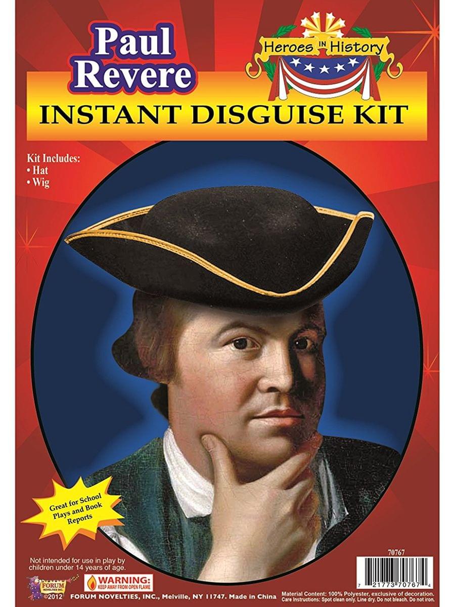 Paul Revere Instant Costume Disguise Kit Adult | Free Shipping