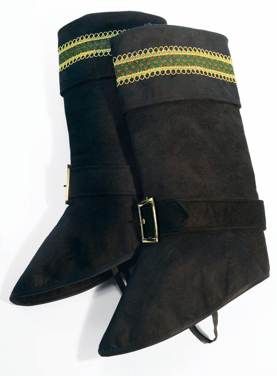 Santa Claus Deluxe Black Boot Top Covers One Size | Free Shipping