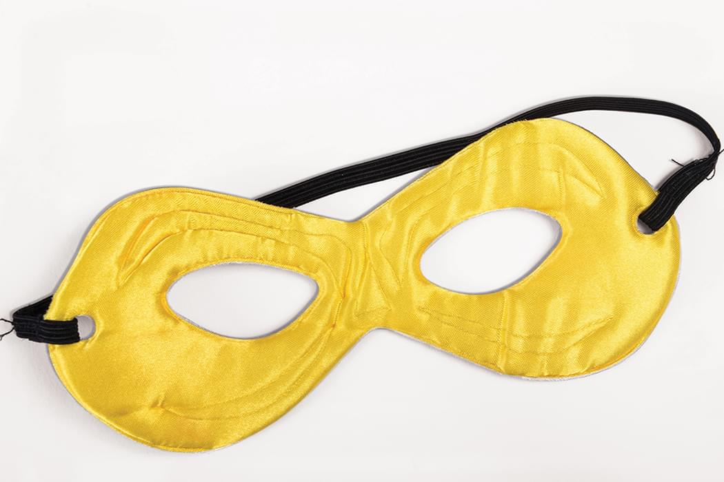 Reversible Eye Mask Costume Accessory Yellow/Pink Child | Free Shippin
