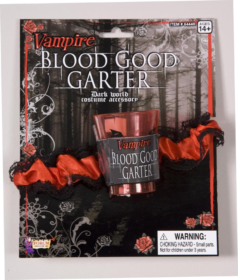 Red & Black Vampire Blood Garter Costume Accessory | Free Shipping