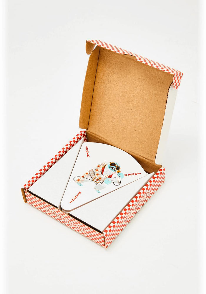 Pizza Slice-Shaped Playing Cards | 52 Card Deck + 2 Jokers | Free Ship