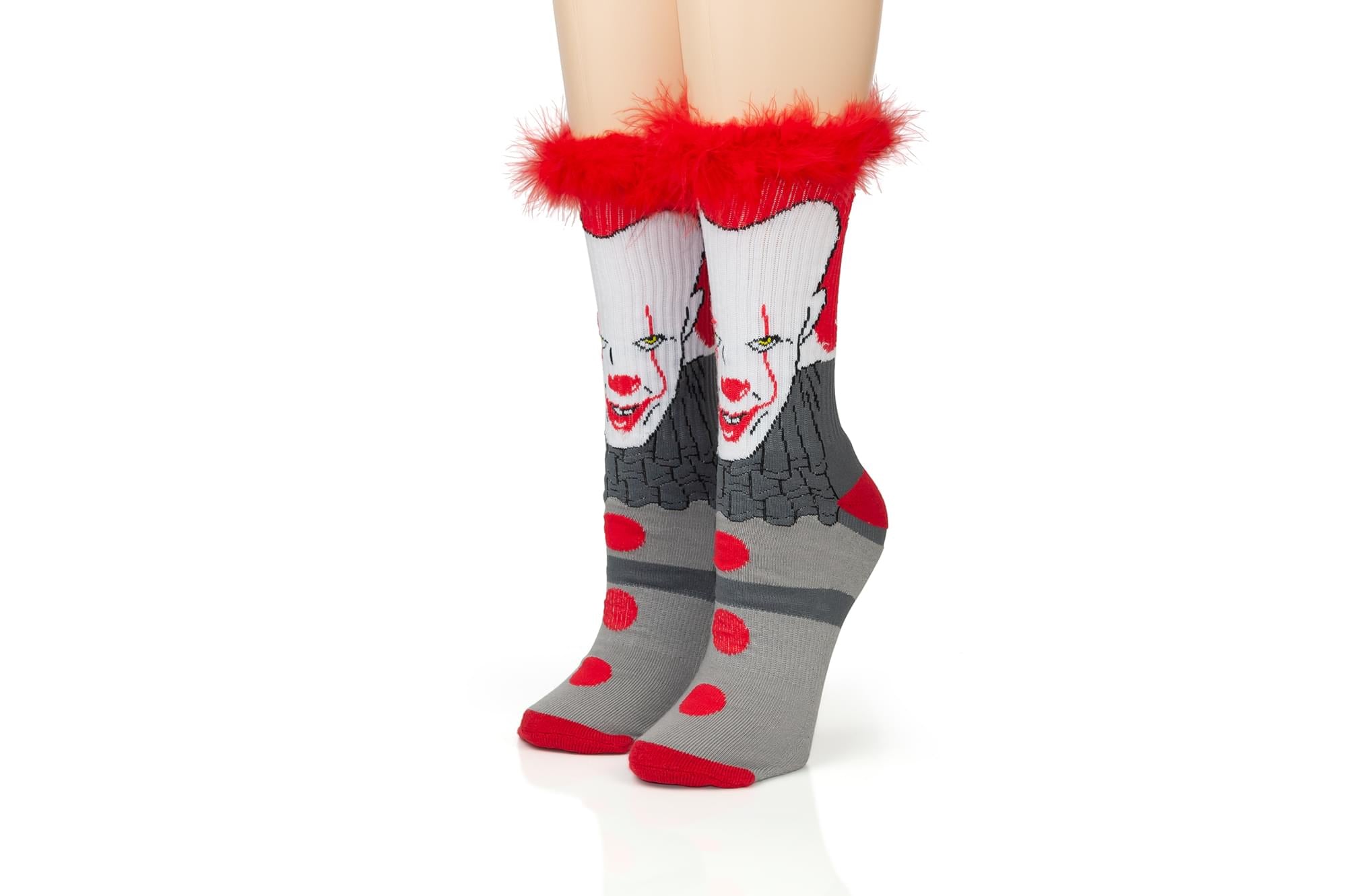 IT Pennywise with 3D Hair Athletic Crew Socks | 1 Pair | Free Shipping