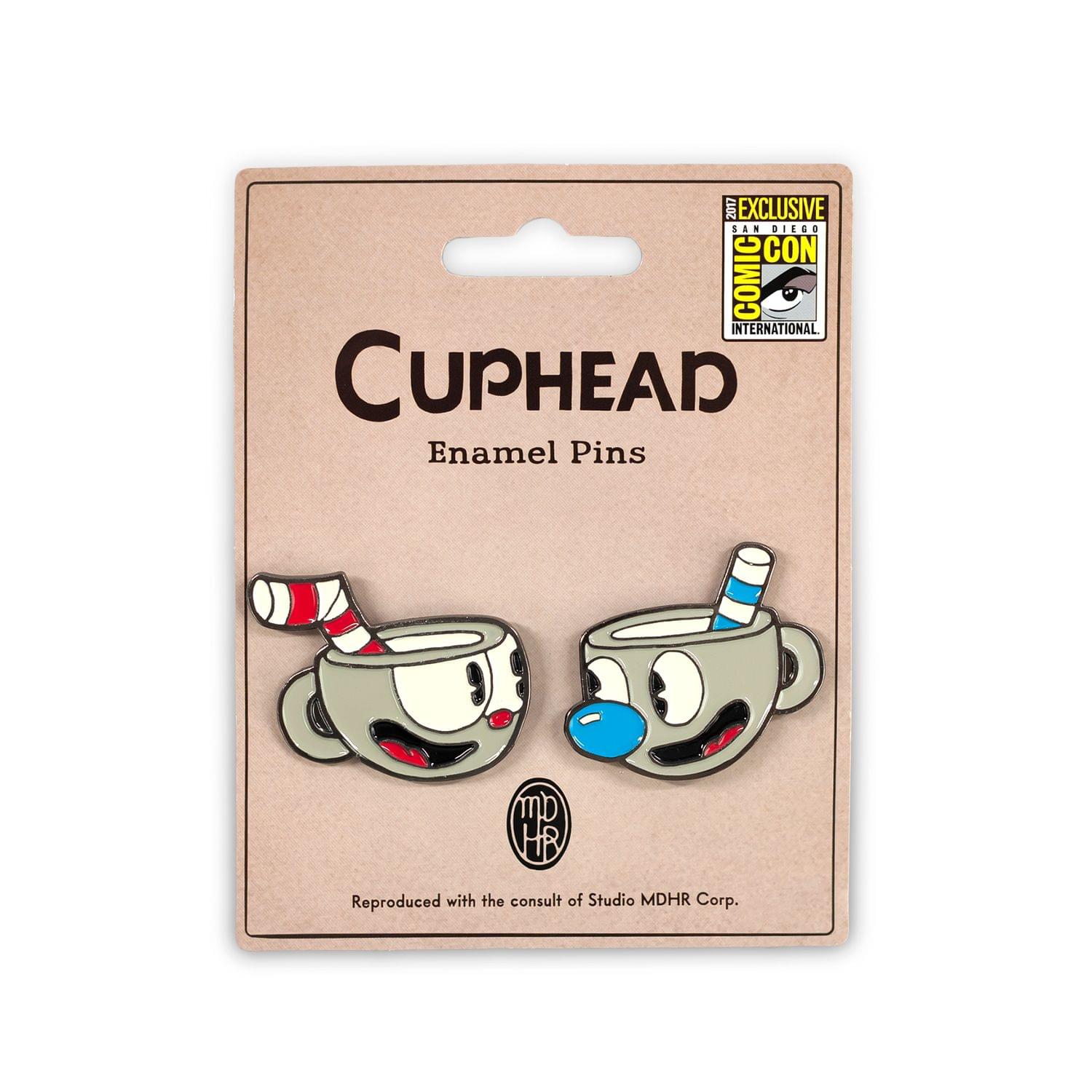 Cuphead Collectible Pin 2-Pack, SDCC '17 Exclusive | Free Shipping