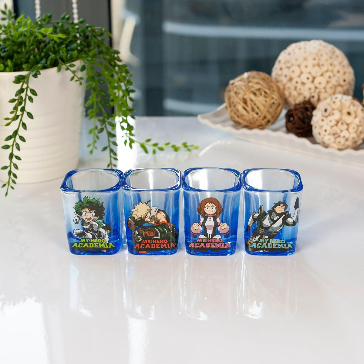 My Hero Academia 2oz Square Shot Glass 4 Pack | Free Shipping