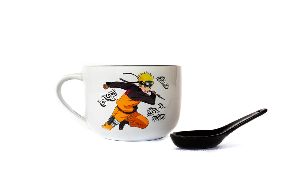 Naruto 20oz Ceramic Soup Mug with Spoon | Free Shipping
