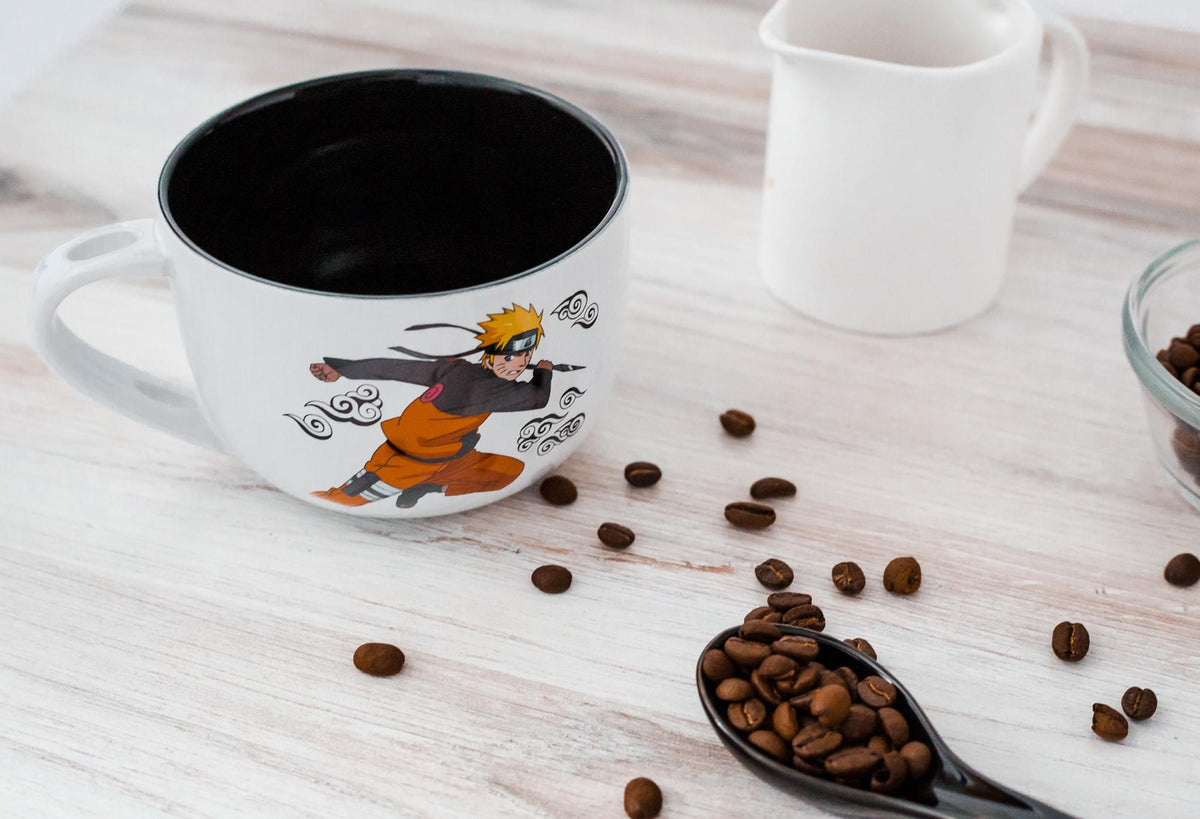 Naruto 20oz Ceramic Soup Mug with Spoon | Free Shipping