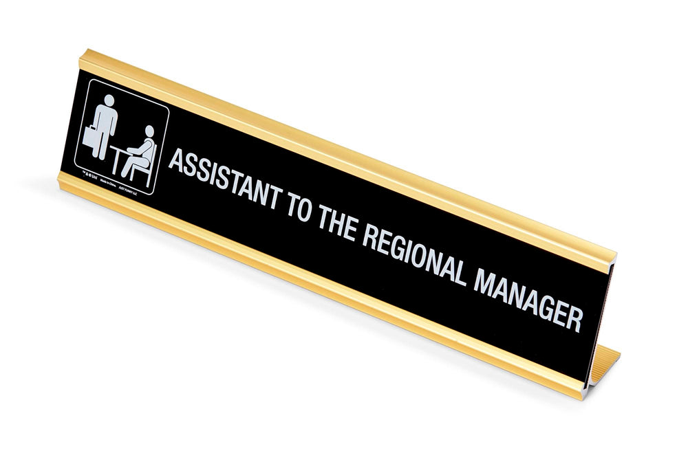 The Office Assistant To The Regional Manager Name Plate | Free Shippin