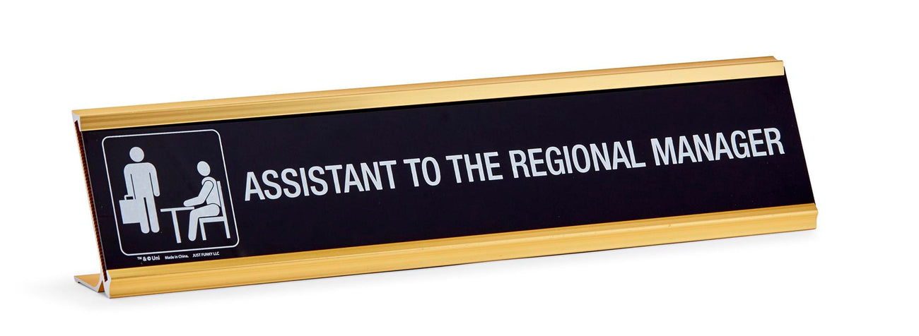 The Office Assistant To The Regional Manager Name Plate | Free Shippin