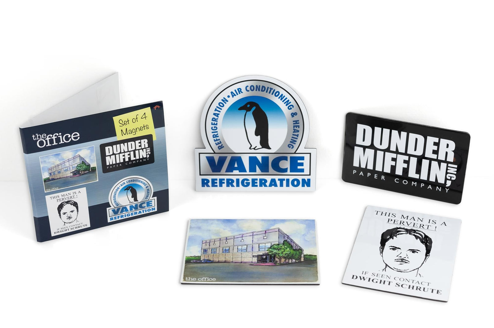 The Office 4 x 3 Inch Flat Magnet Set | Set of 4 | Free Shipping