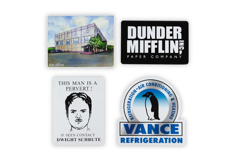 The Office 4 x 3 Inch Flat Magnet Set | Set of 4 | Free Shipping