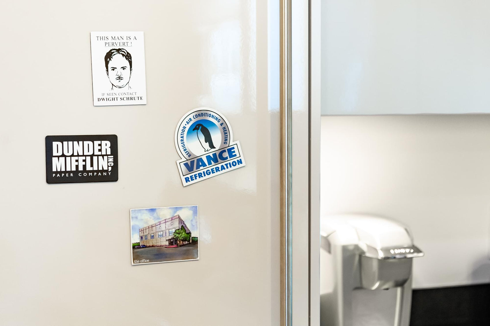The Office 4 x 3 Inch Flat Magnet Set | Set of 4 | Free Shipping