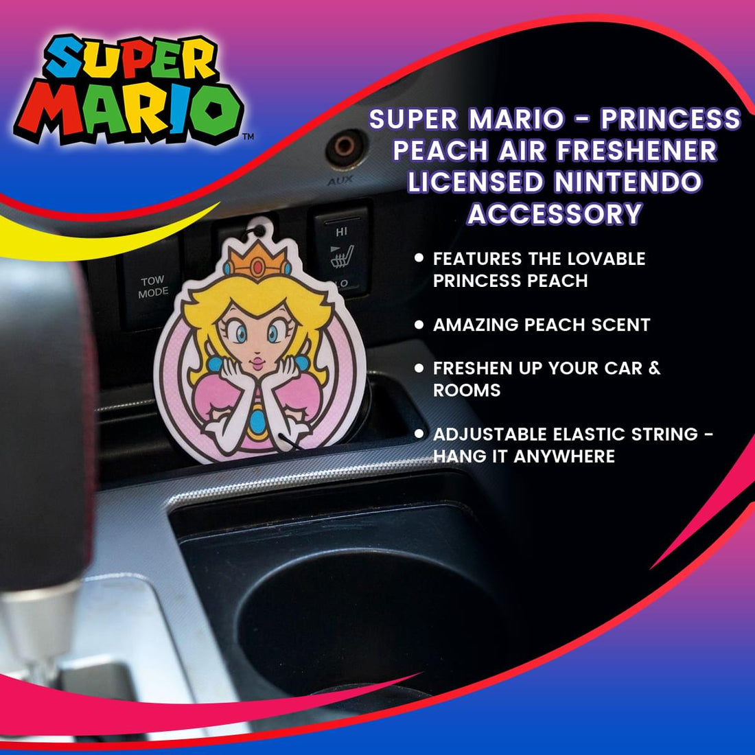 Nintendo - Super Mario Air Freshener - Princess Peach | Free Shipping