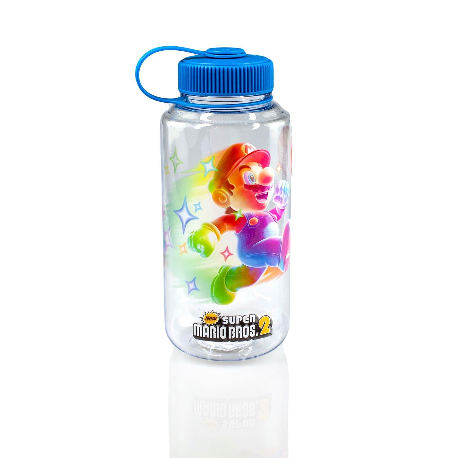 Super Mario Plastic Water Bottle w/ Super Star Ice Cubes | Free Shippi