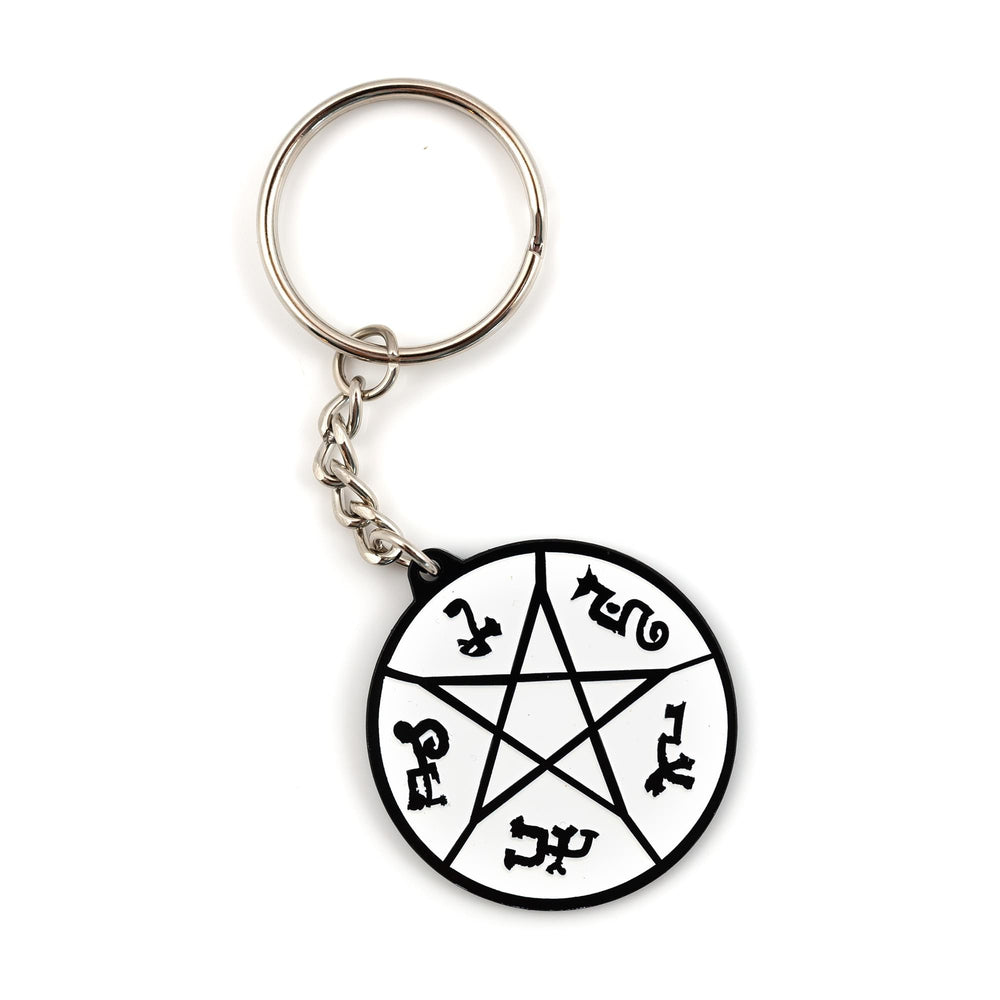 Supernatural Devil's Trap Soft Enamel/Metal Key Chain | Free Shipping