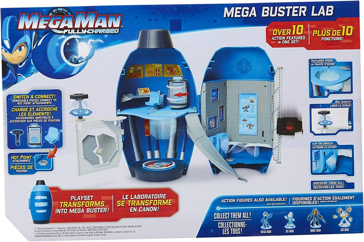 Mega Man Fully Charged Mega Buster Lab Playset | Free Shipping