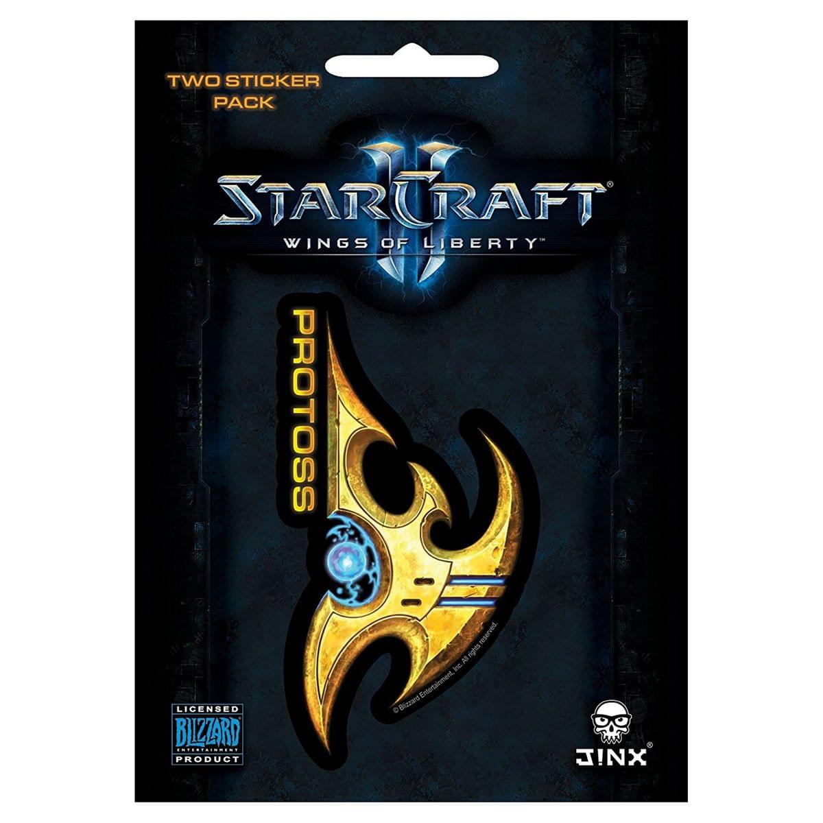 StarCraft II Multi-size Sticker 2-Pack: Protoss, Yellow | Free Shippin