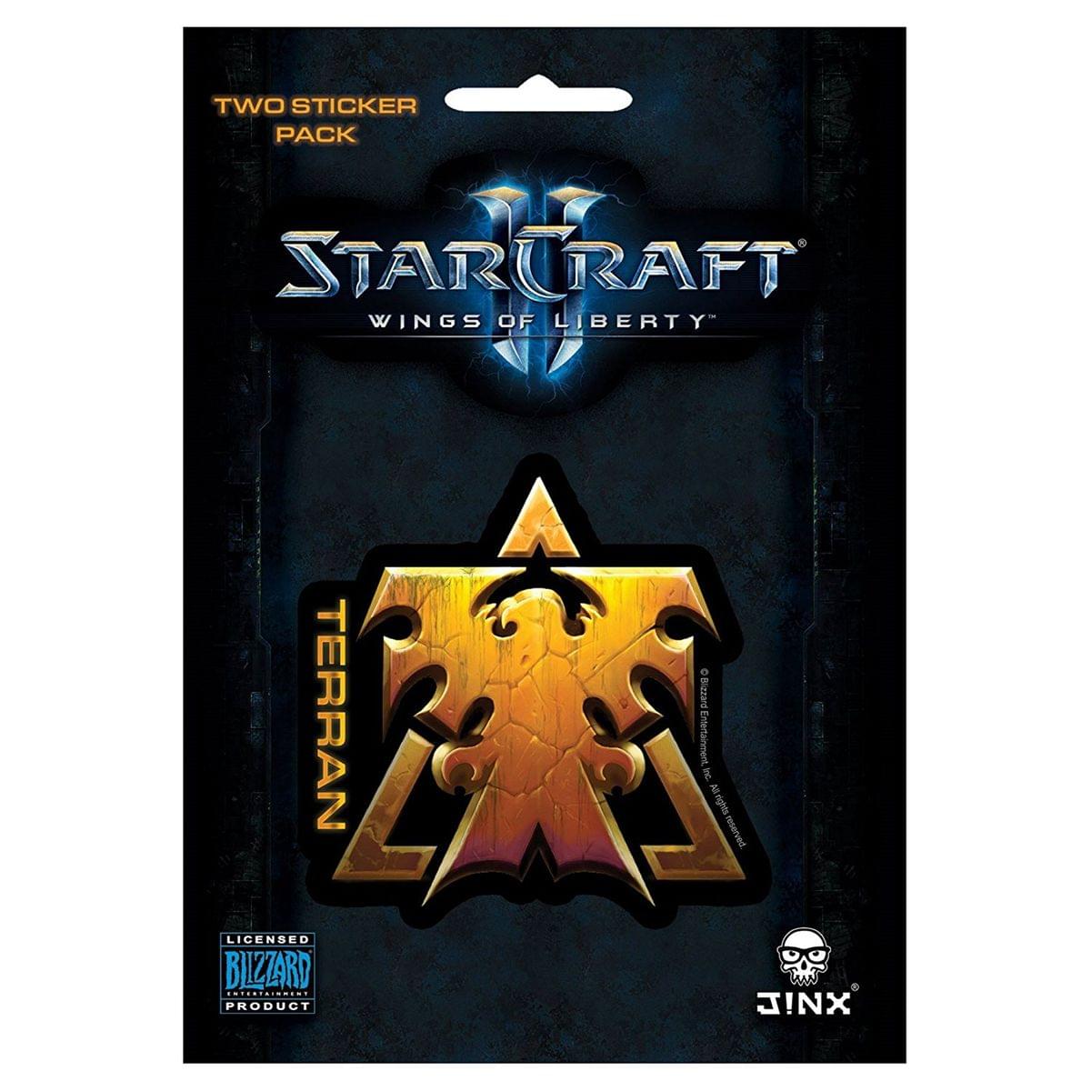 StarCraft II Multi-size Sticker 2-Pack: Terran, Gold | Free Shipping