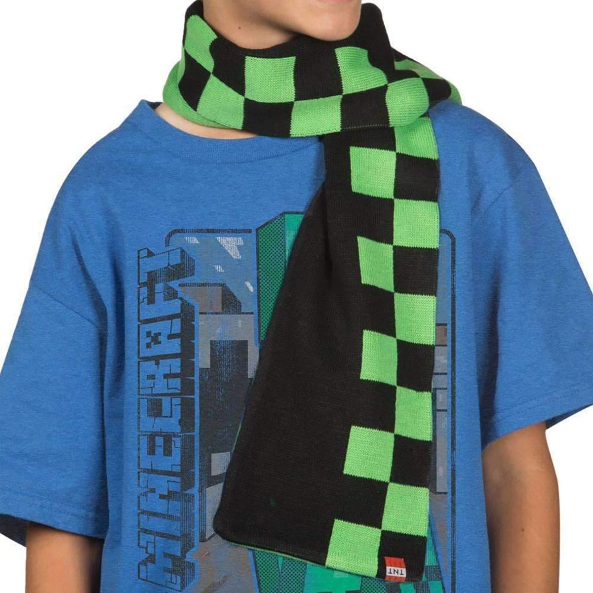 Minecraft Creeper Checkered Scarf | Free Shipping