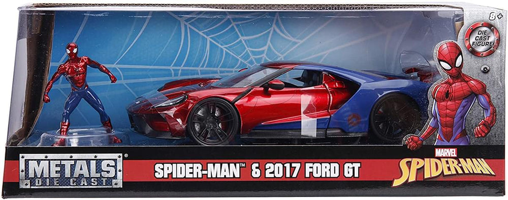 Marvel Spider-Man 2017 Ford GT 1:24 Vehicle | Free Shipping