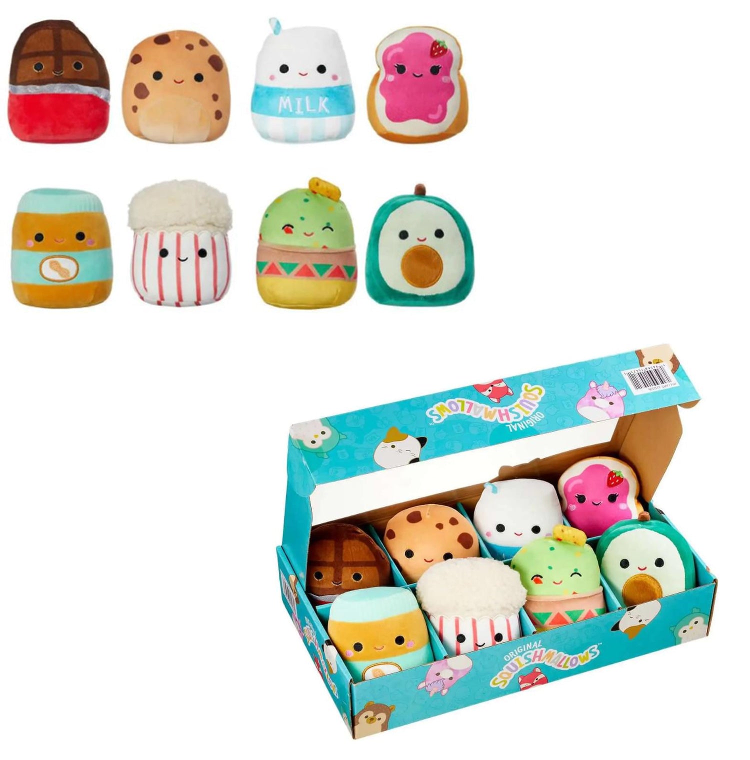Squishmallows 5 Inch Mini Plush 8 Pack Food Free Shipping