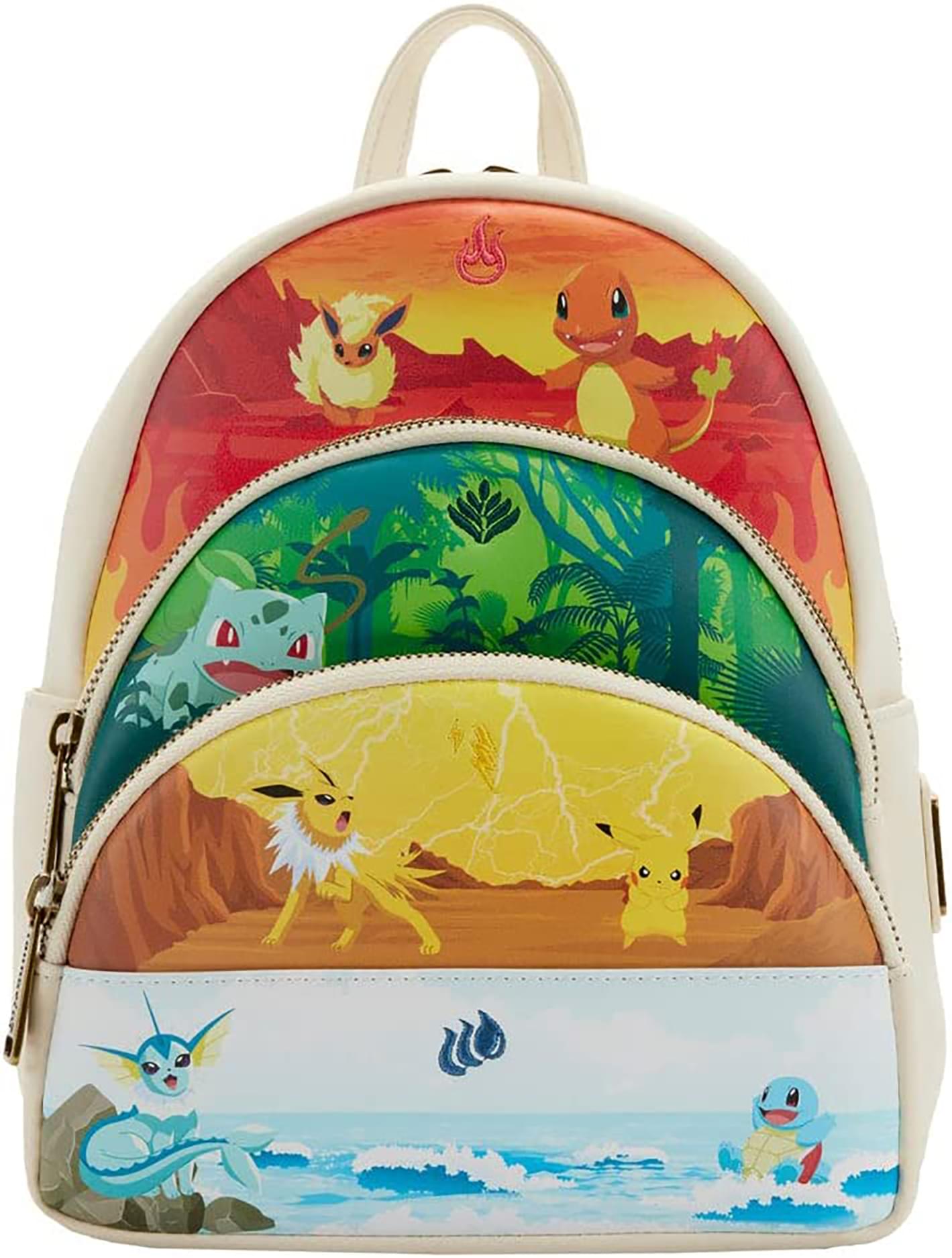 Pokemon Elements Triple Pocket Mini Backpack | Free Shipping