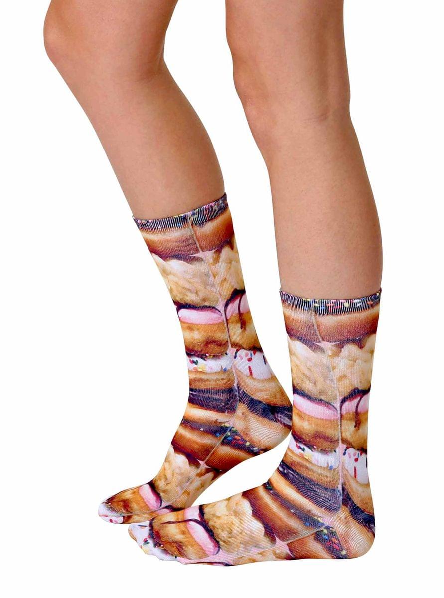 Stacked Donuts Photo Print Crew Socks | Free Shipping