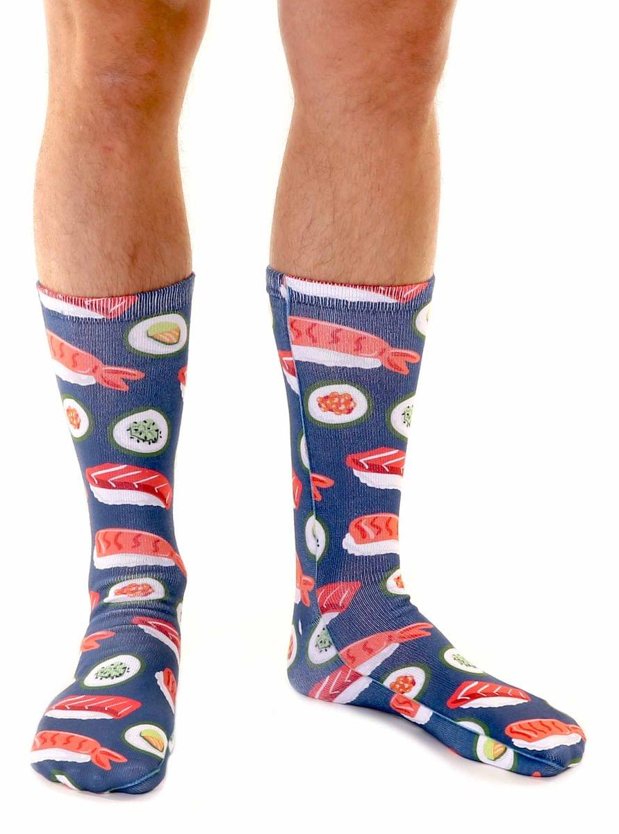 Sushi "I Like It Raw" Photo Print Crew Socks | Free Shipping